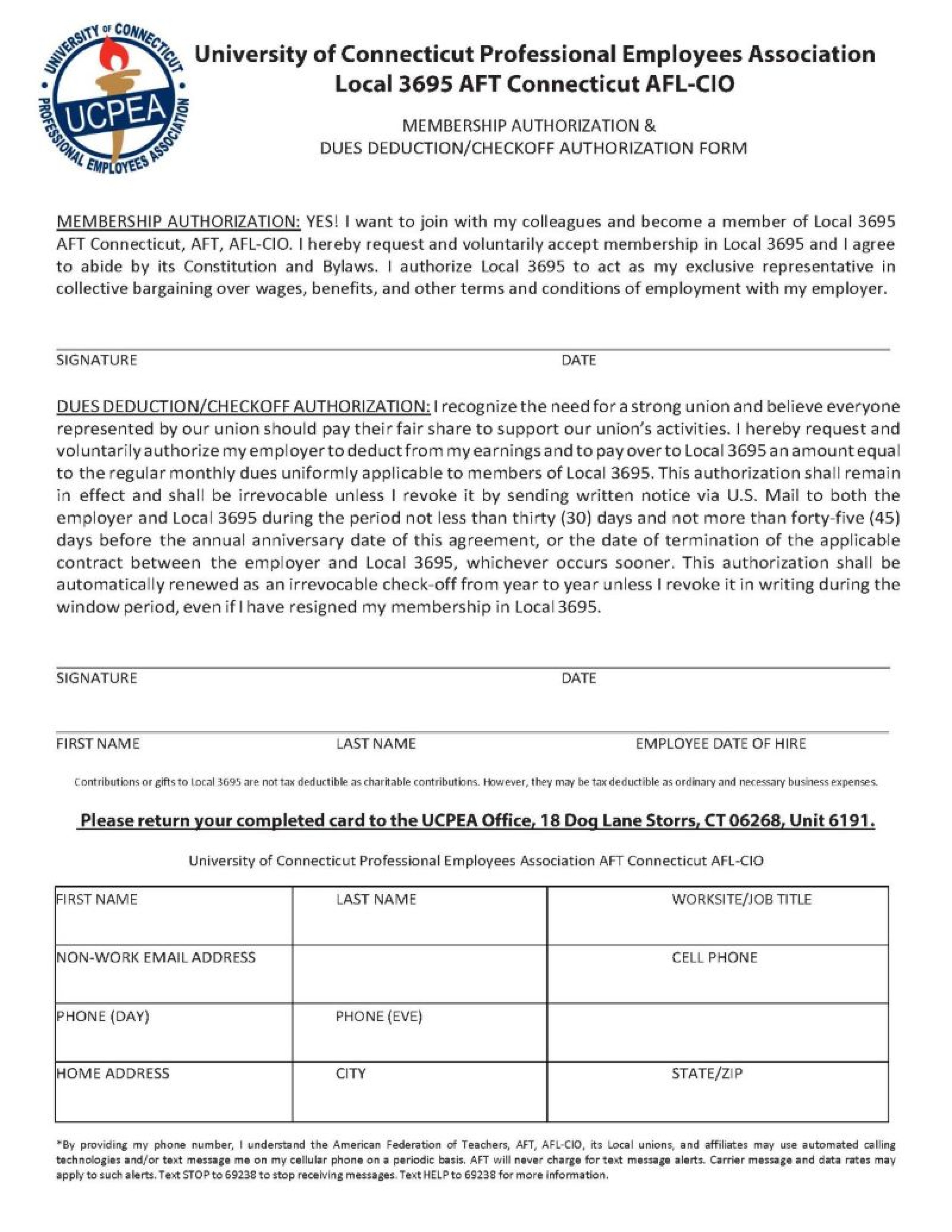 Membership Card | UCPEA LOCAL 3695 AFT, AFTCT, AFL-CIO